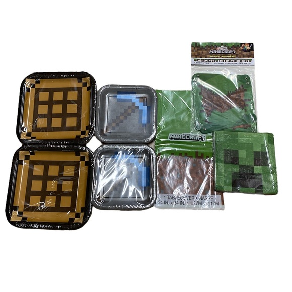 Minecraft | Party Supplies | Minecraft Party Supplies Bundle Plates ...